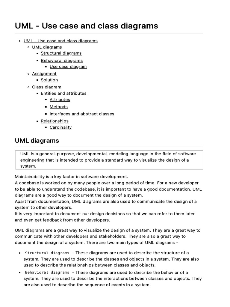 Umldiagrams Pdf Class Computer Programming Method Computer Programming
