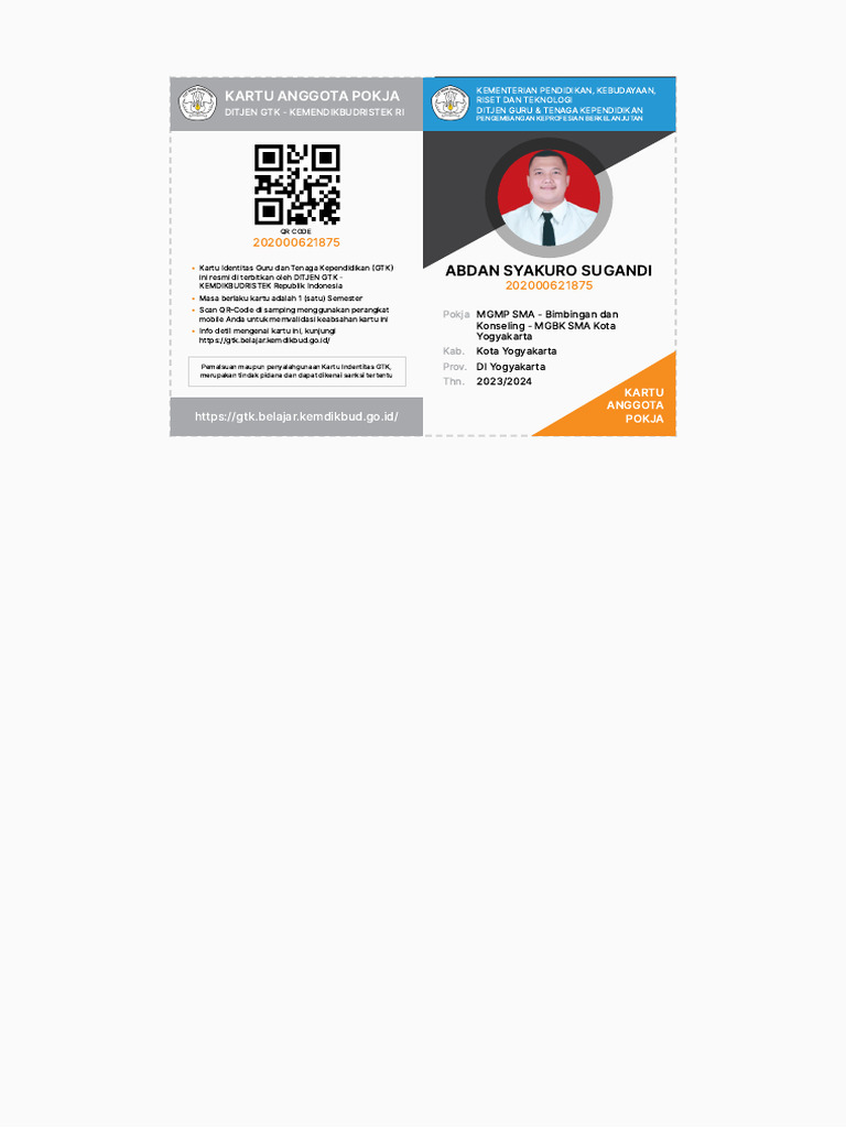 Kartu Pokja BK Abdan | PDF