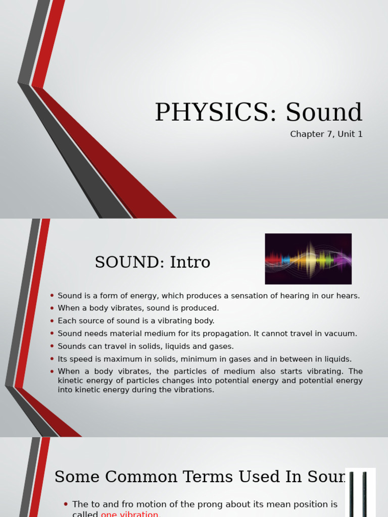PHYSICS Chap 7(Sound) | PDF