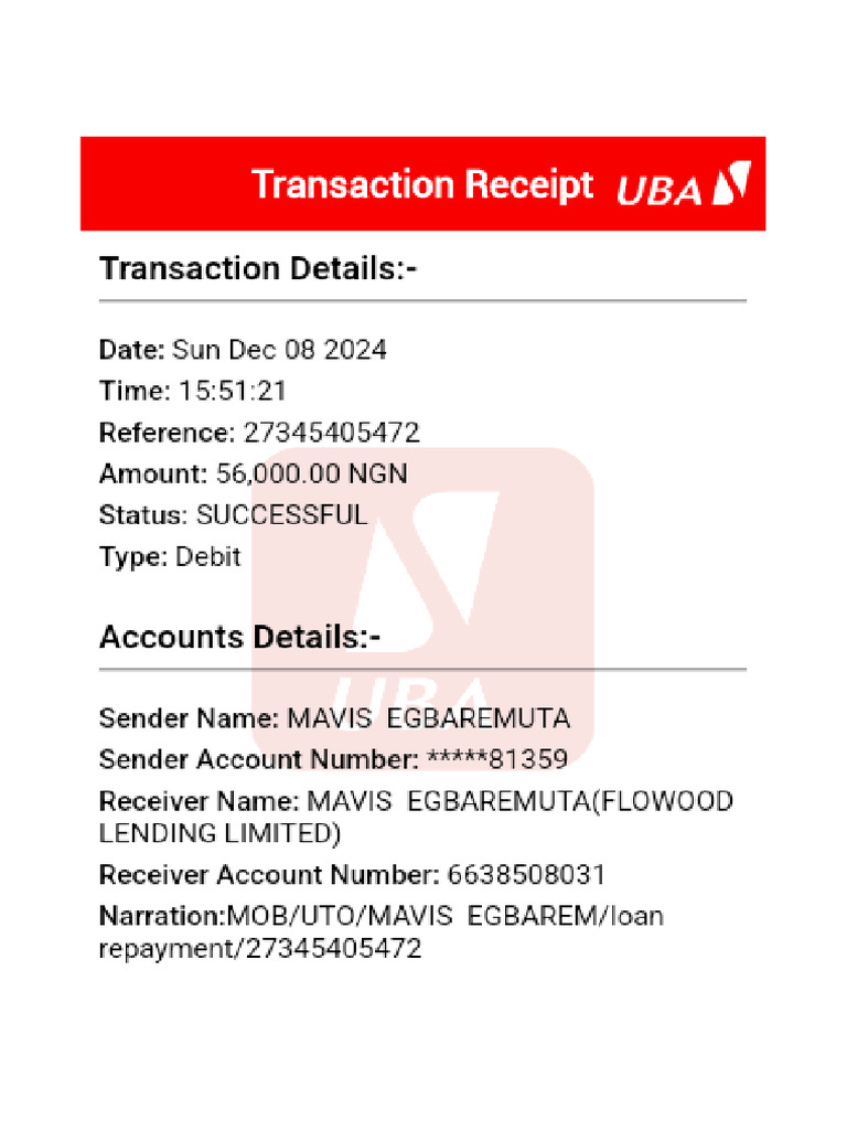 Transaction-receiptSun Dec 08 2024MAVIS EGBAREMUTA | PDF