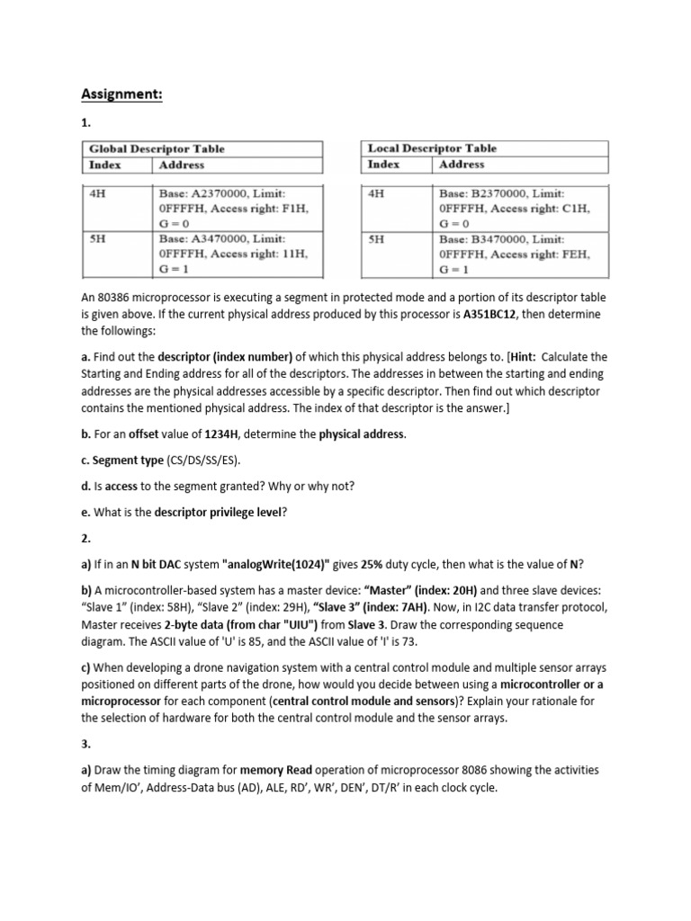 80386 Microprocessor Assignment Guide | PDF | Computing | Office Equipment