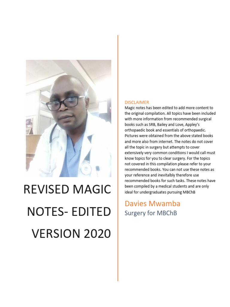 Revised Magic Notes - Edited Version 2020 | PDF | Burn | Metastasis