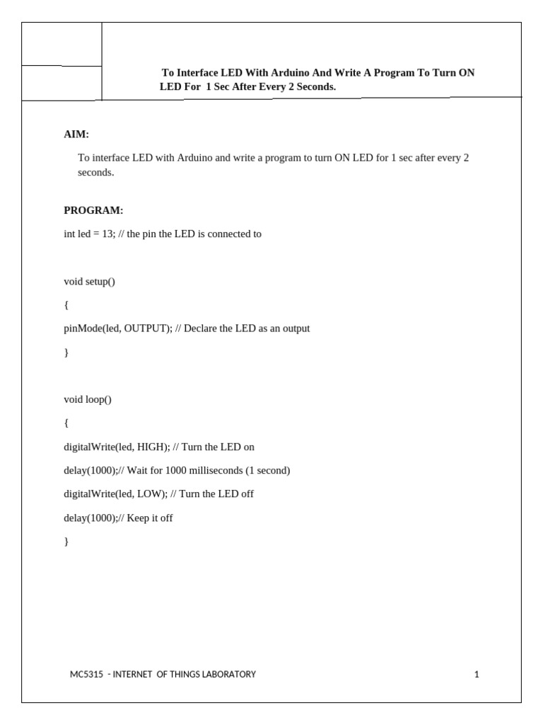 Iot Lab Record | PDF | Arduino | Raspberry Pi