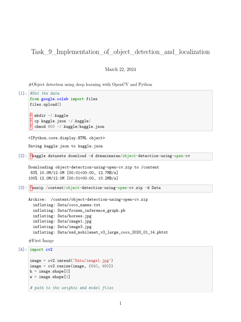 Task 9 Implementation Of Object Detection And Localization Pdf Computer Data Crowdsourcing