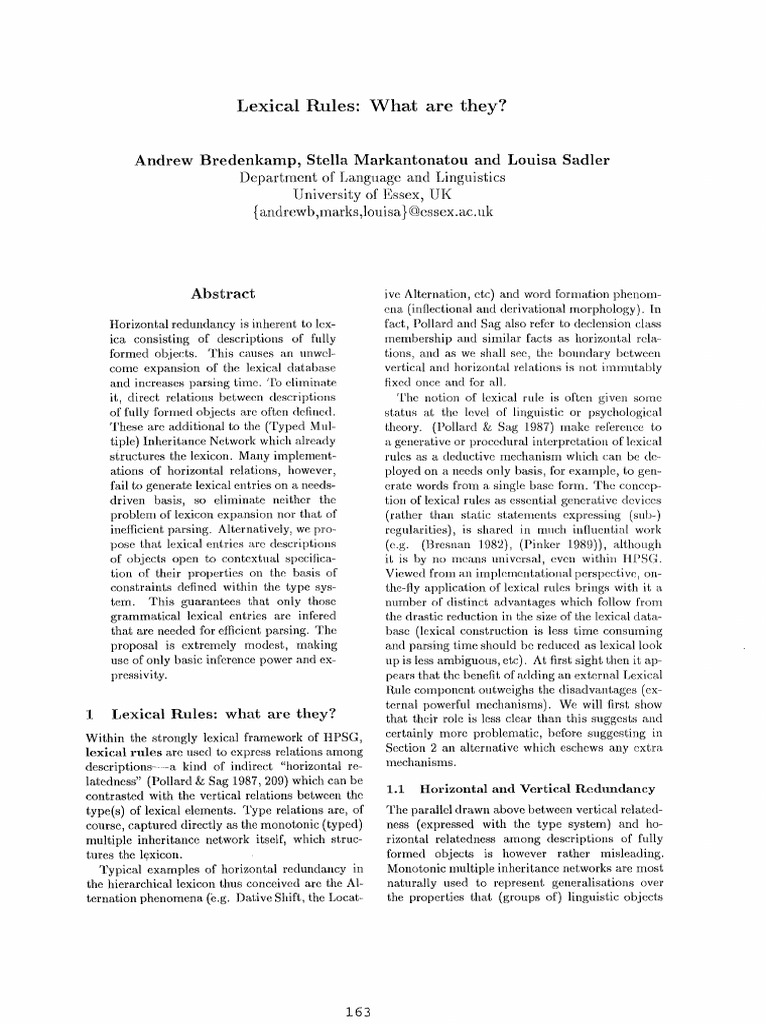 Logic Rule of Lexical Defi | PDF | Lexicon | Lexical Semantics