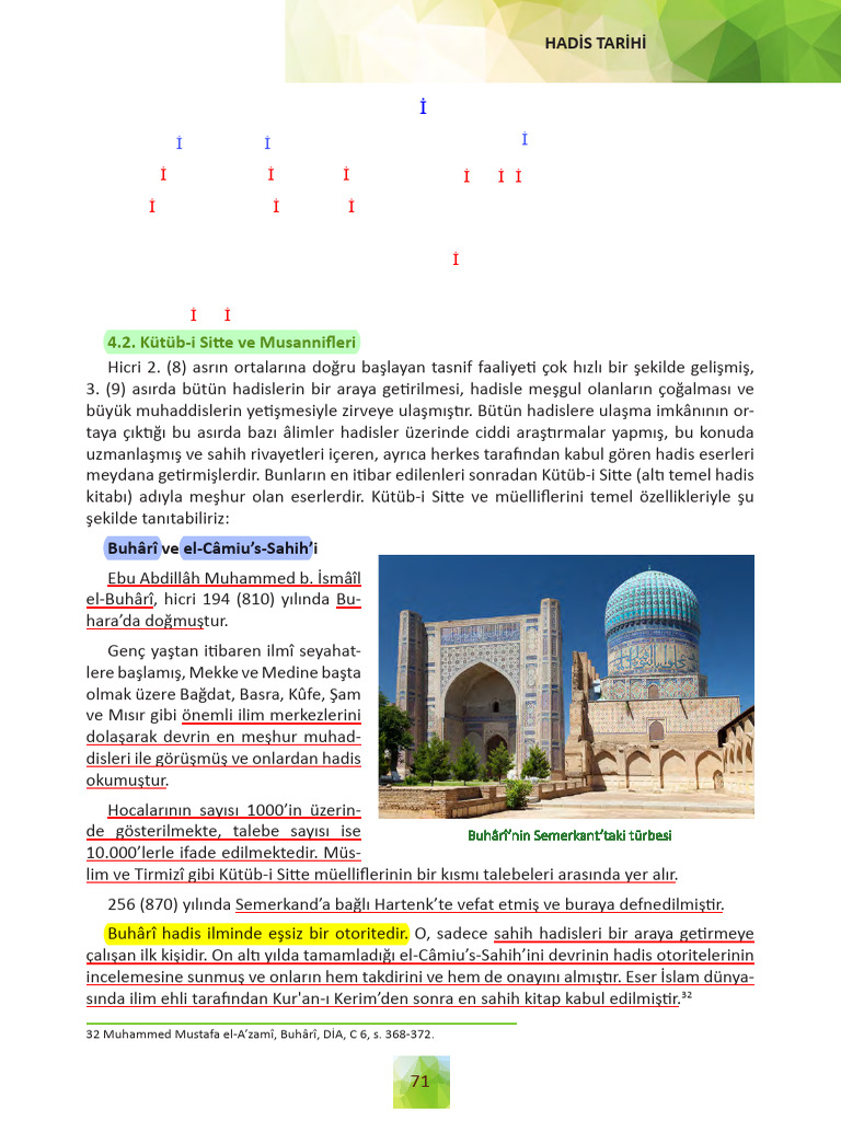 03-04-02 Kütüb-I Sitte Ve Musannifleri Sf.71 | PDF