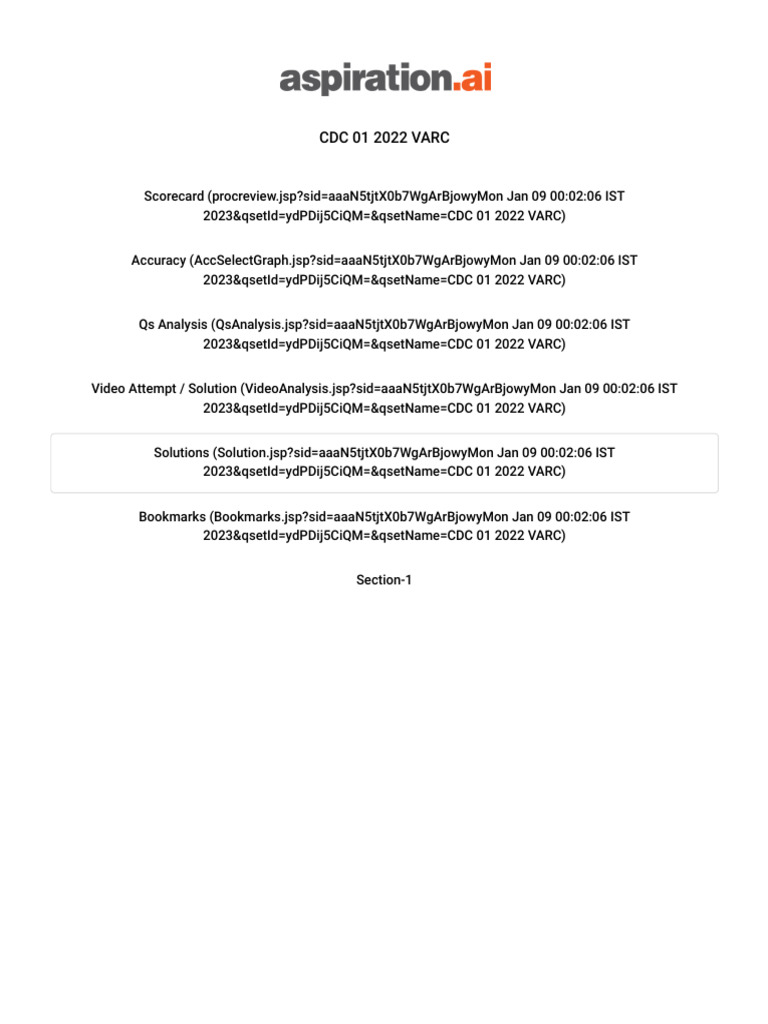 CDC 2022 VARC Scorecard Analysis | PDF | Particle Physics | Large ...