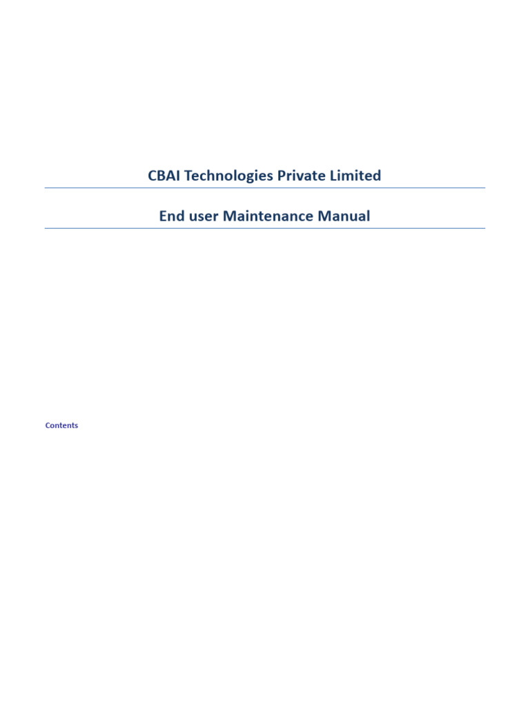 HIGHLIGHTED UAS End User Maintainence Manual | PDF | Manufactured Goods ...