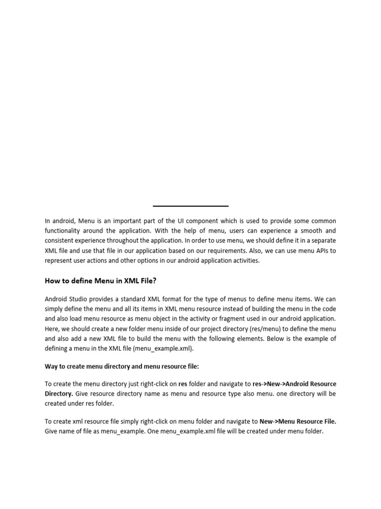 AAD UNIT 5 | PDF | Menu (Computing) | Android (Operating System)