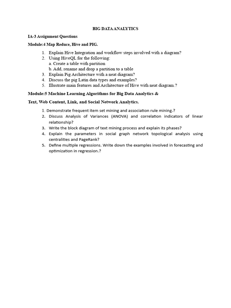 Big Data Analytics: Hive & Pig Overview | PDF