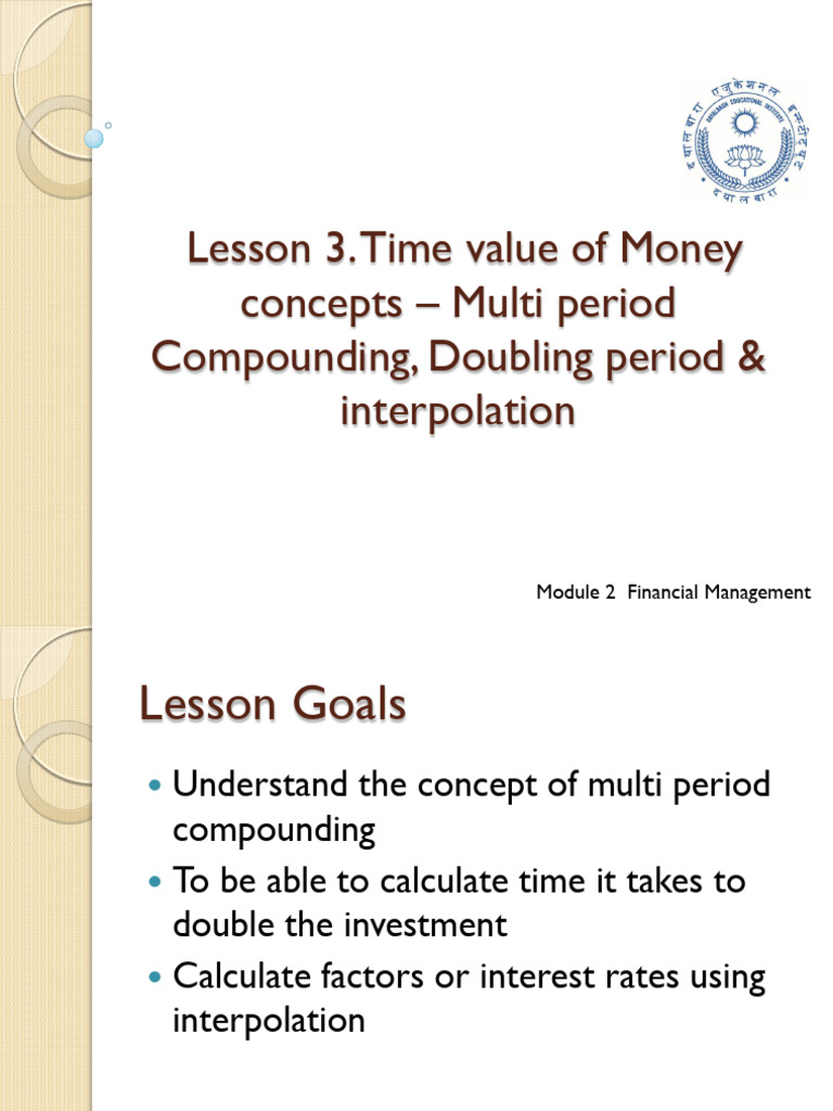 Lesson 3 | PDF | Interest | Interest Rates