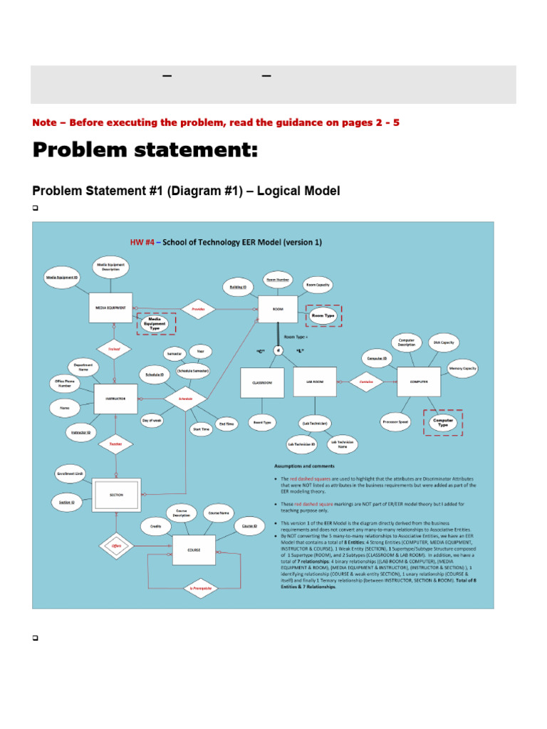CST3504 - FALL - 2024 - HW5 - EER To LOGICAL MODEL (v1) | PDF | Computing | Data Management