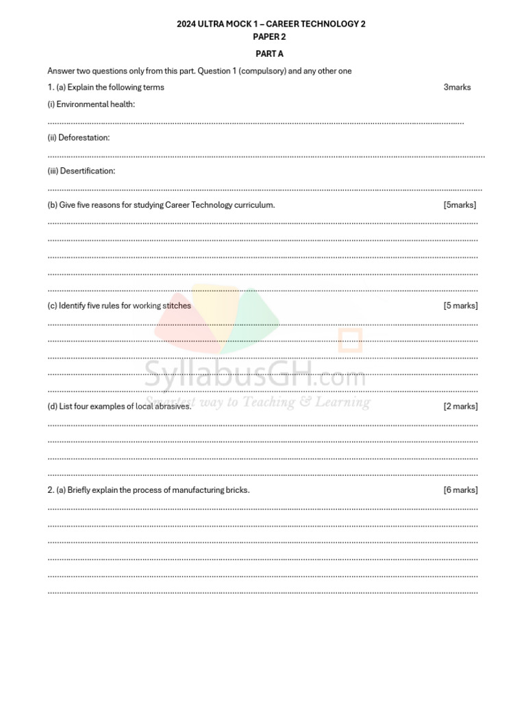 2024 Ultra Mock 1 Carrer Technology 2 | PDF | Cooking Techniques | Food ...