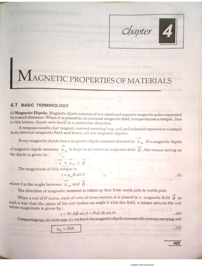 Magnetic Properties of Materials by M.kumar | PDF