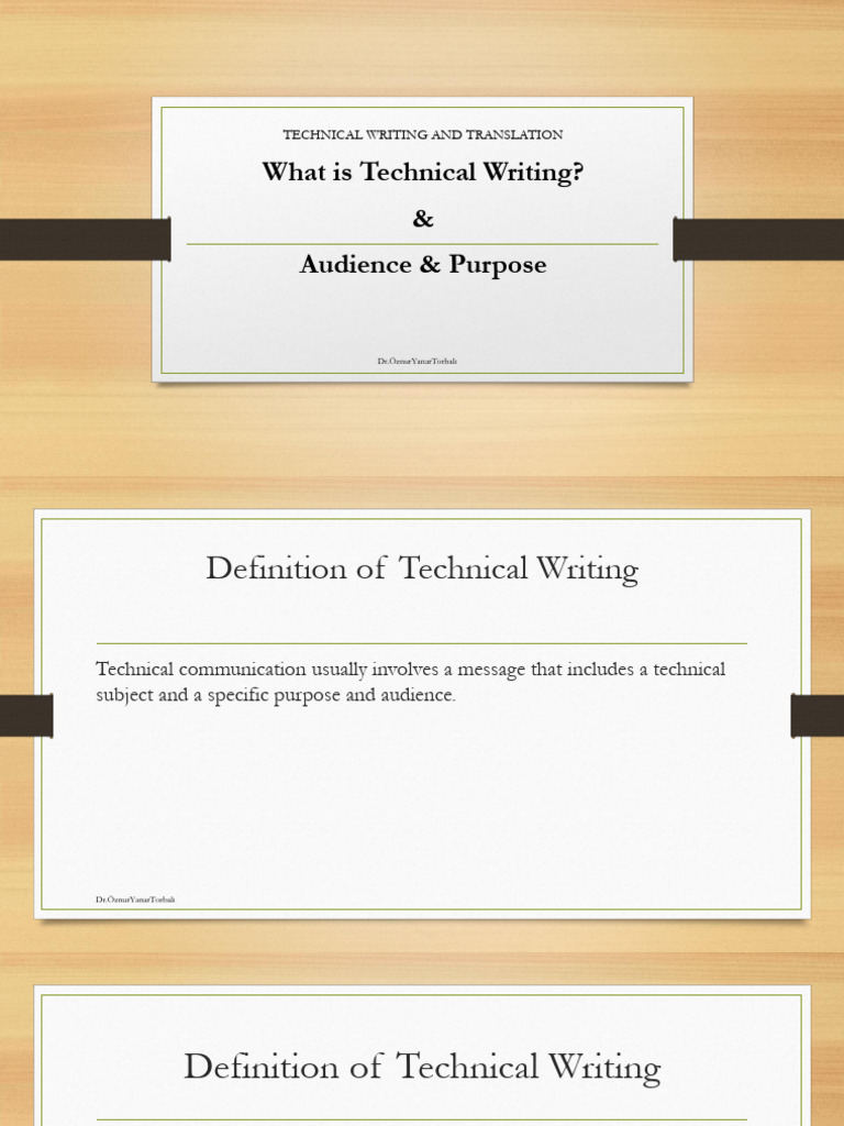 What is Technical Writing Audience Purpose | PDF | Information ...