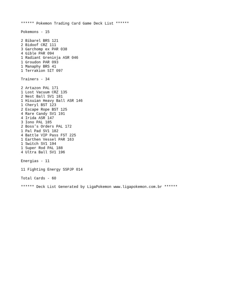 Pokemon TCG Deck for Enthusiasts | PDF