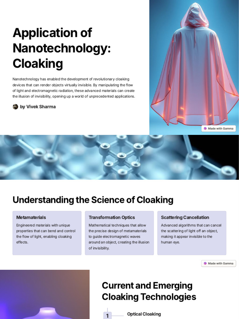 Application of Nanotechnology Cloaking | PDF