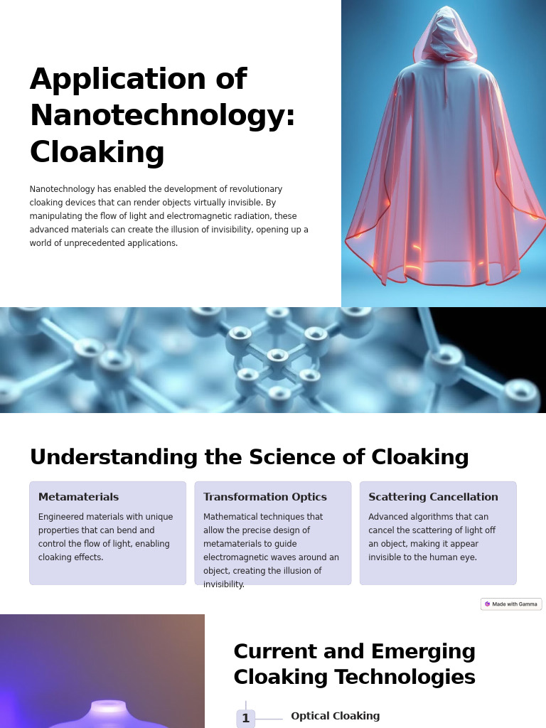 Application of Nanotechnology Cloaking | PDF