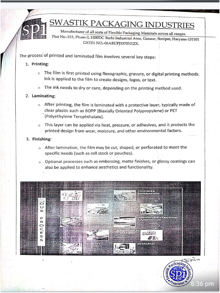 Brief Manufacturing Process | PDF