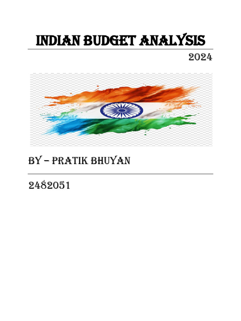 INDIAN BUDGET ANALYSIS | PDF | Taxes | Value Added Tax