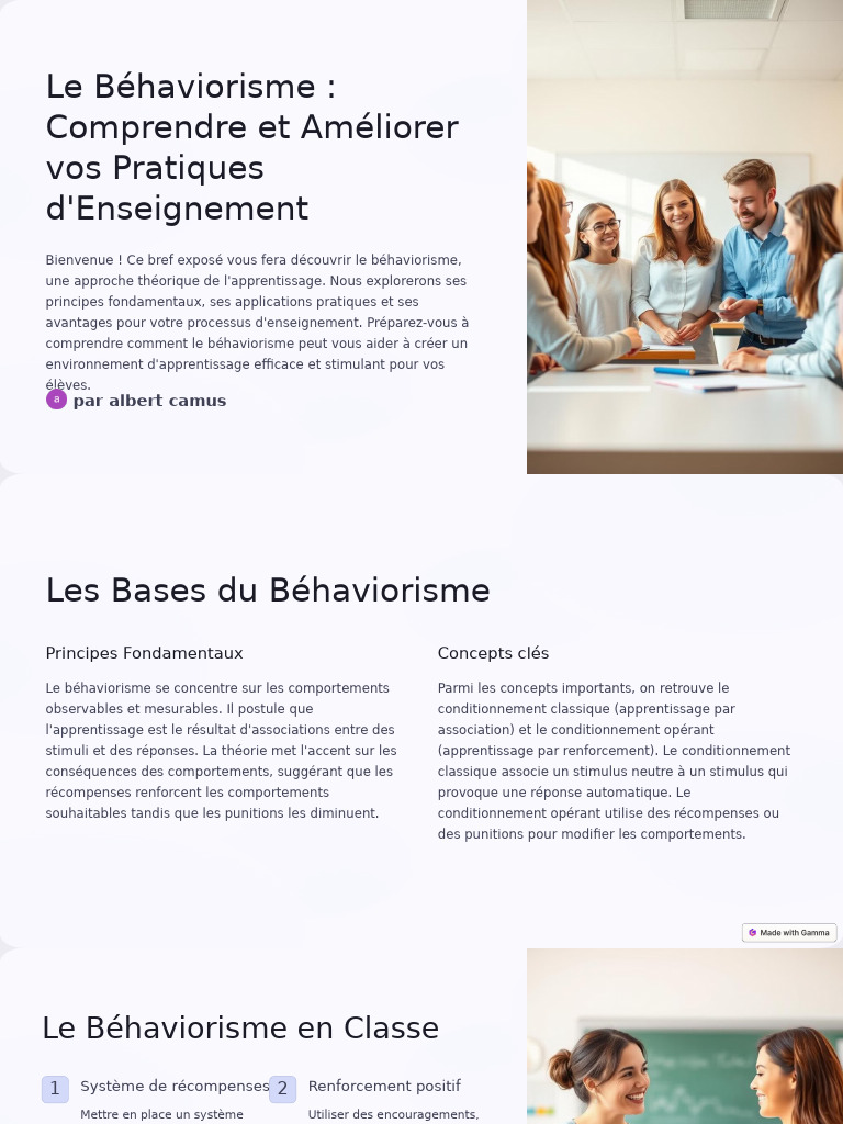 Le Behaviorisme Comprendre Et Ameliorer Vos Pratiques DEnseignement | PDF | Behaviorisme ...