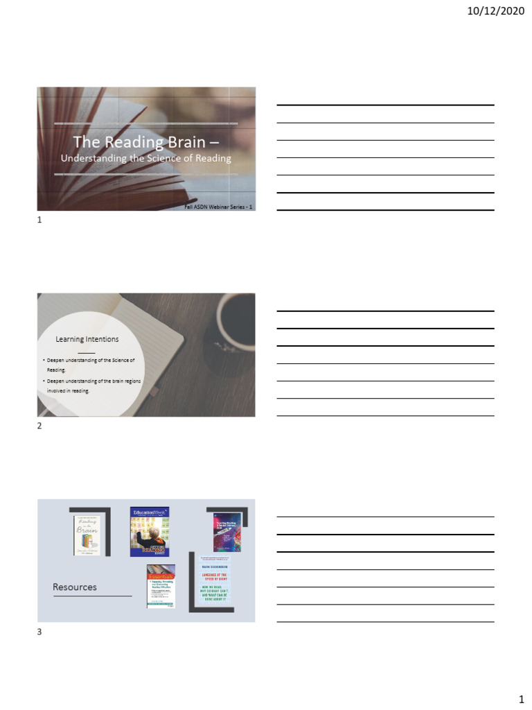 Fall ASDN Webinar Series.science of Reading Powerpoint.1 2 | PDF ...