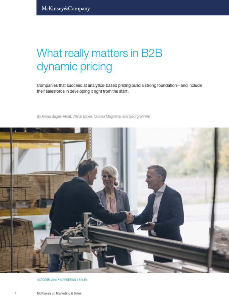 B2B - WhitePaper - What Really Matters in B2B Dynamic Pricing - Oct2018 | PDF | Pricing | Analytics