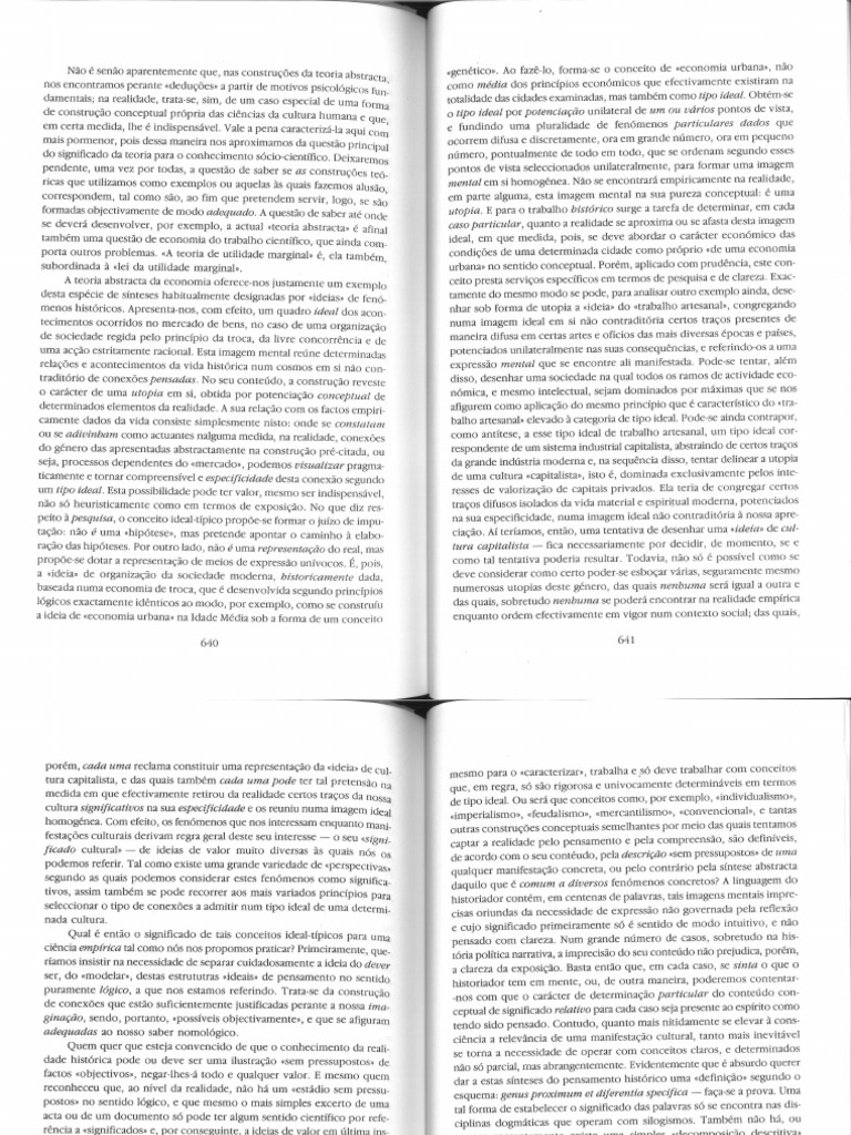 Texto 2 Weber Objectividade em CS - Tipos Ideiais | PDF