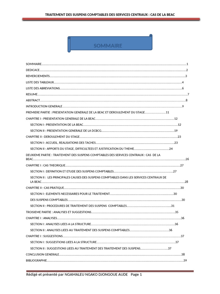 Traitement des Suspens Comptables BEAC | PDF | Argent | Comptabilité