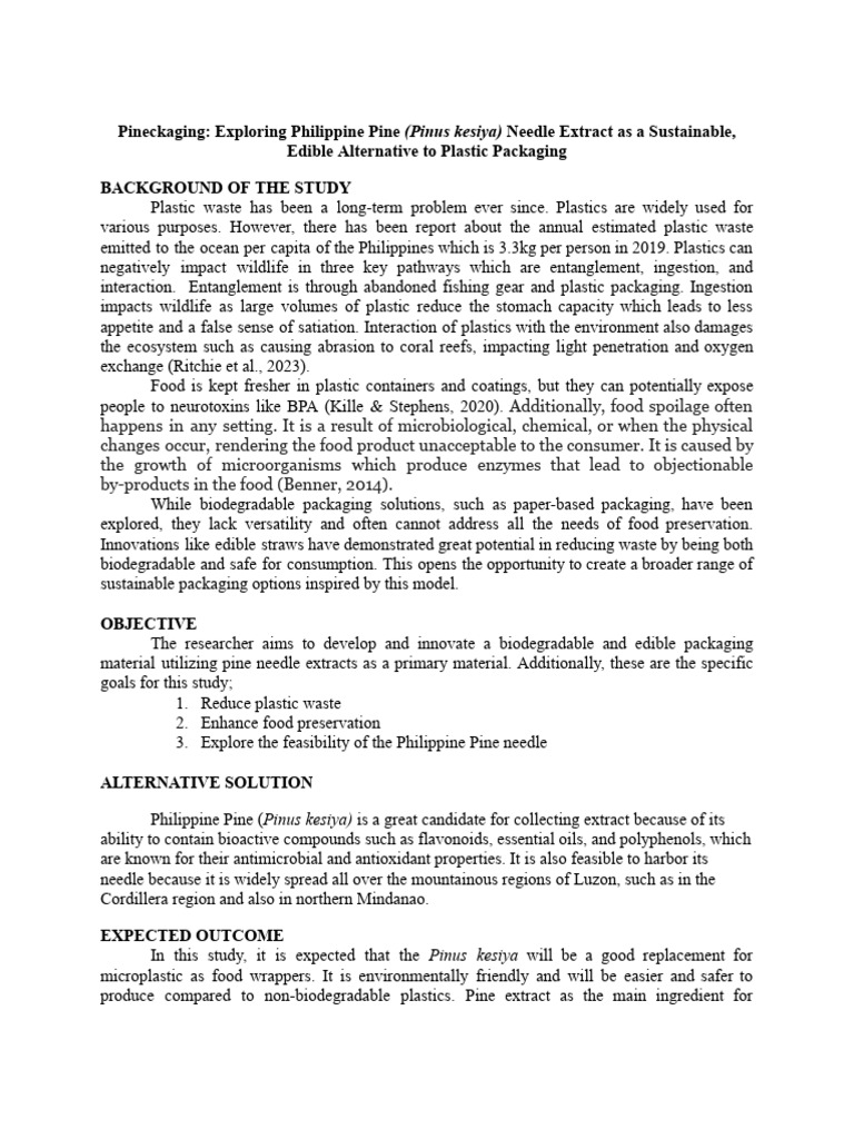 Research proposal - docs | PDF | Biodegradation | Plastic