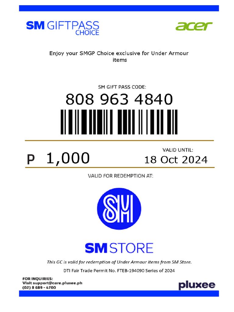 SM Gift Pass Choice - 1723174205726 - 1 | PDF