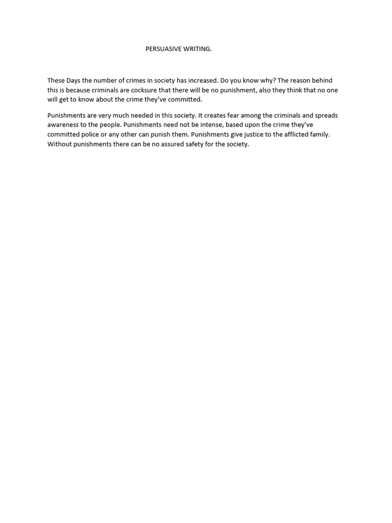Persuasive Writing | PDF