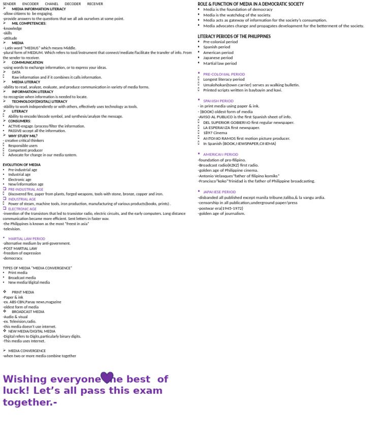 Maeden-MIL Exam Reviewer | PDF | Information | Philippines