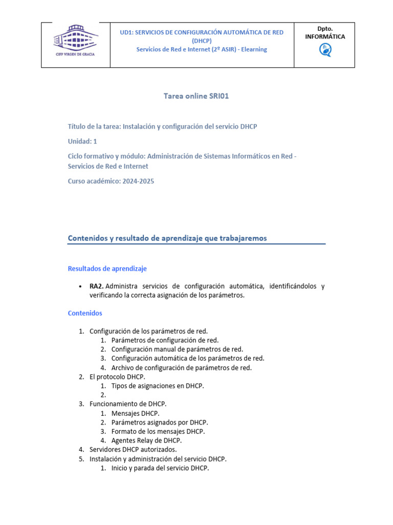 Sri01 Tarea01 | PDF | Dirección IP | Red de arquitectura