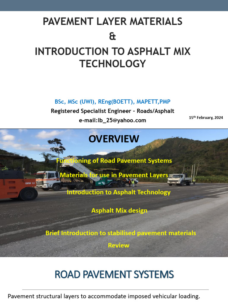Pavement Materials and Asphalt Technology | PDF | Road Surface | Concrete
