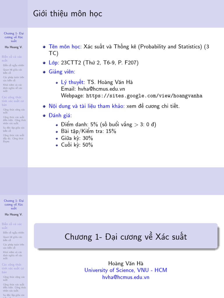 (Slide) Ch1 - Đại Cương Về XS | PDF