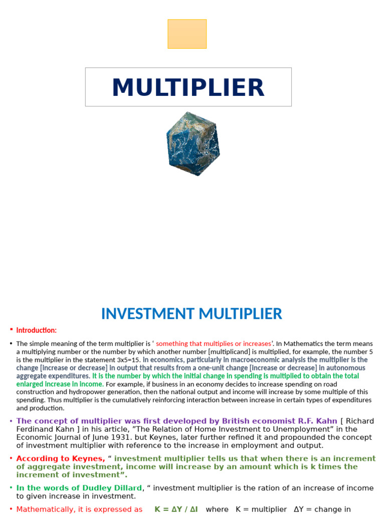 Part c - Multiplier | PDF | Fiscal Multiplier | Keynesian Economics