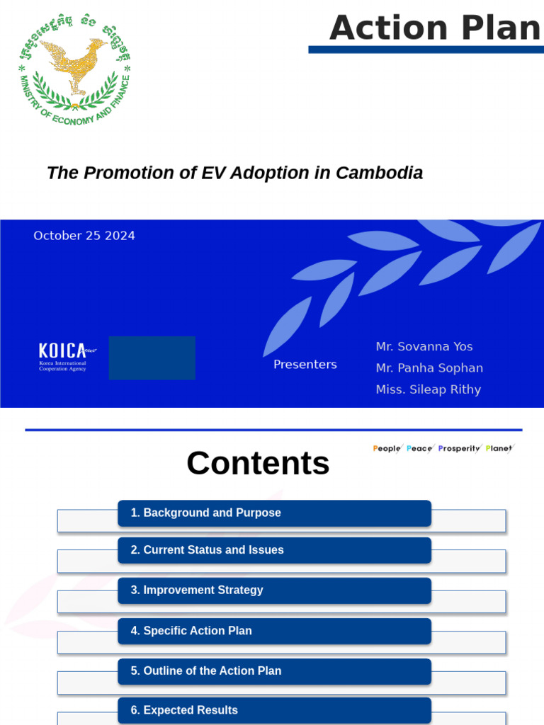 Promoting EV Adoption in Cambodia | PDF | Electric Vehicle | Infrastructure