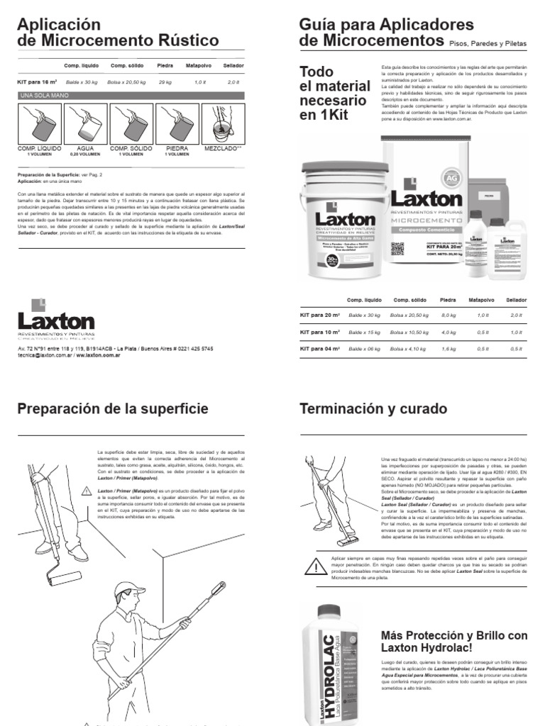 Micro Cemento Lazton | PDF | Agua
