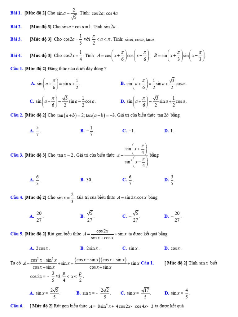 (11lg) - BTVN Công TH C Lư NG Giác 1 | PDF