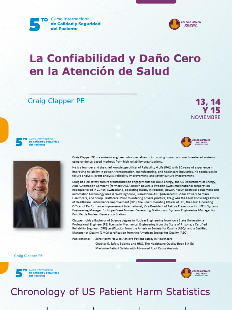 Conf 1 Craig Clapper Confiabilidad y Daño Cero | PDF | Human Factors ...