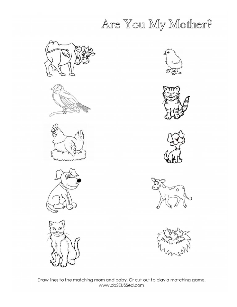 Are You My Mother Worksheet | PDF