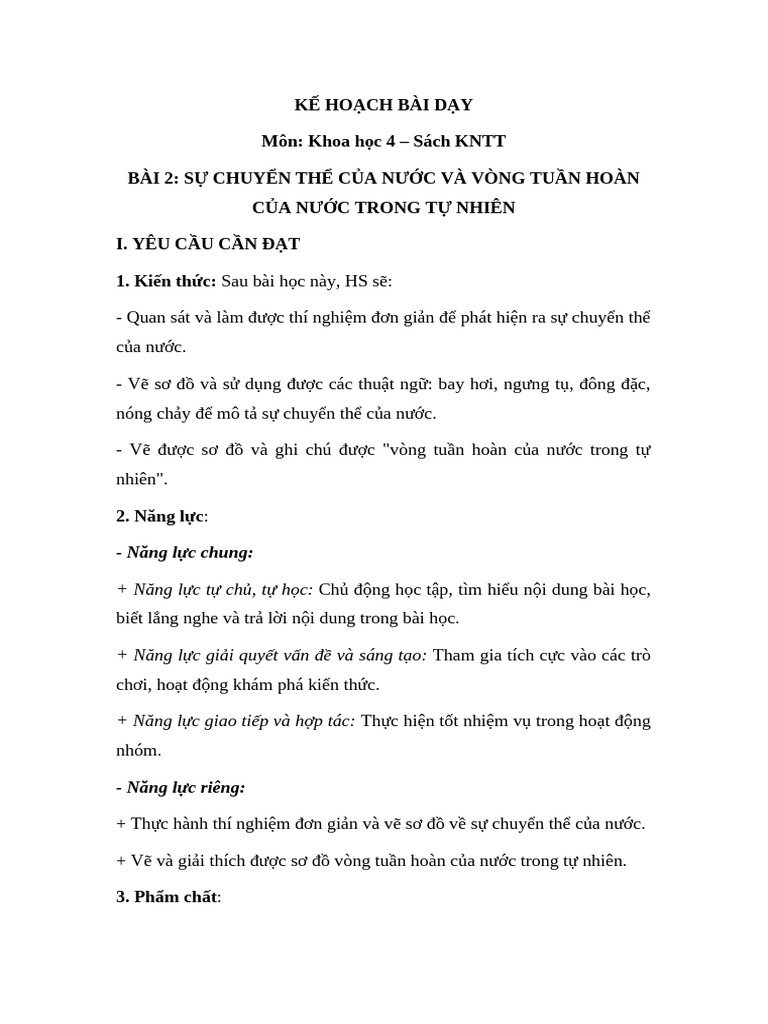 Bai 2 Khoa Hoc 4.KNTT | PDF