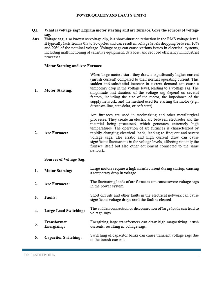 Power Quality and Facts - Unit2 | PDF | Power Inverter | Power Supply