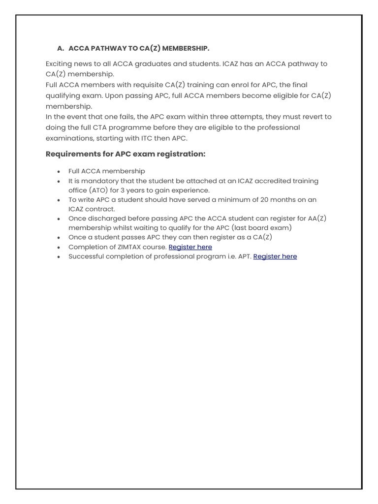 Acca & Cima Pathway To Icaz (Ca) | PDF | Academic Degree | Bachelor's ...