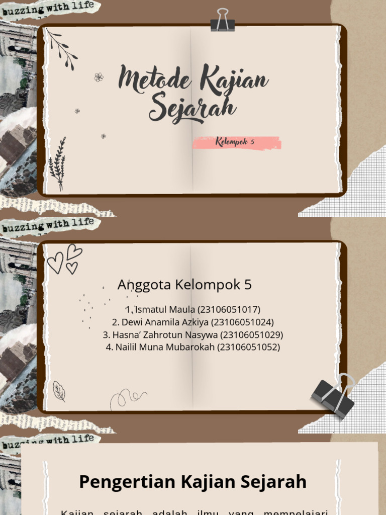 Metode Kajian Sejarah - Kel 5 Fik | PDF