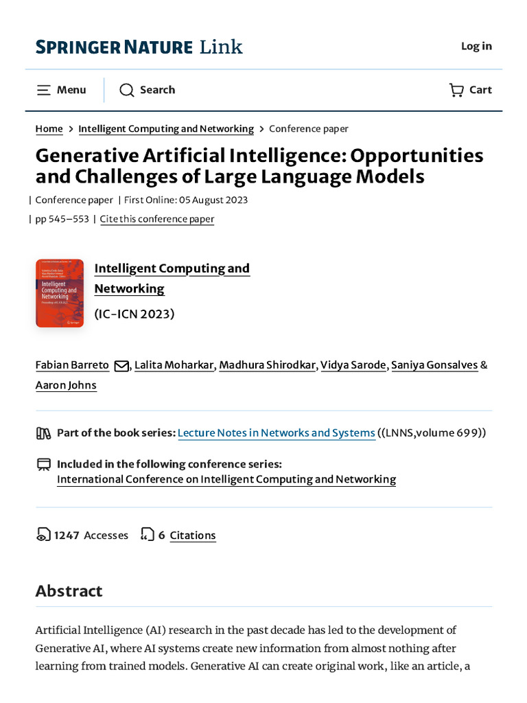 Generative Artificial Intelligence_ Opportunities and Challenges of Large Language Models ...