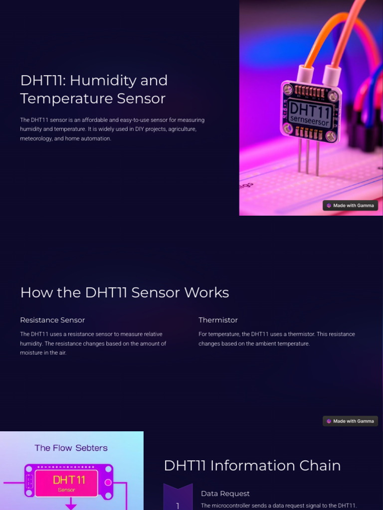 DHT11 Humidity and Temperature Sensor | PDF