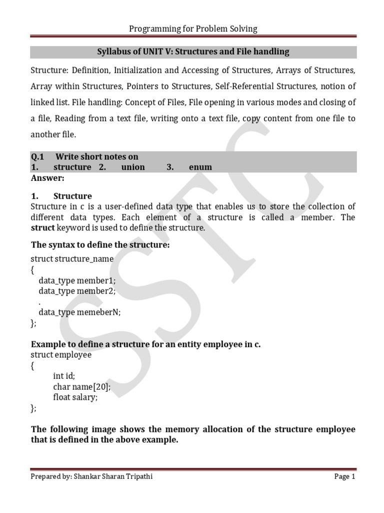 Pps Unit 05 Notes | PDF | Pointer (Computer Programming) | Computing Pps Unit 05 Notes | PDF | Pointer (Computer Programming) | Computing