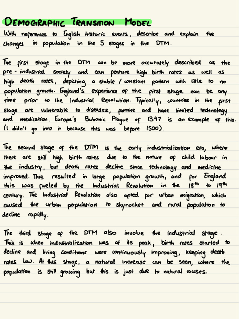 Demographic Transition Model | PDF | Population | Environmental Social ...
